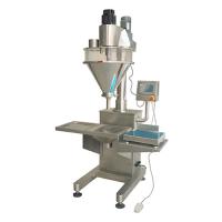 China Semi Automatic Auger Filler Machine 100BPH Coffee Chili Small Protein Dry Milk Spice for sale