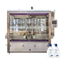 China Rotary Liquid Bottle Filling Machine With 16 Filling Nozzles 50-5000ml Range 8 Kw Power Supply for sale