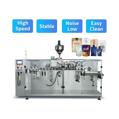 China Fully Automatic High Speed Three Servo Food Beverage Chemical Pouch Filling Horizontal multifunctional packaging machine for sale