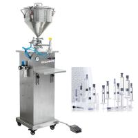 China Semi Automatic Cosmetic Cream Bottle Filler Syringe Gel Sanitary Grade for sale