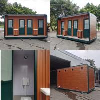 China Prefabricated Outdoor Mobile Multiplayer Toilet With Electricity And Water Plumbing And Insulation for sale