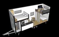 China OEM Custom Tiny House Prefabricated / Fully Furnished Tiny Homes With Trailer Wheel for sale