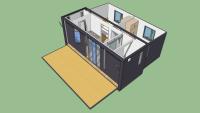 China Movable Expandable Container House Seaside 20ft OSLO Beach Home With Balcony for sale
