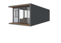 China Gray Prefab House Prefabricated With One Bedroom Prefab Homes for sale