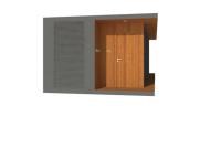 China Insulated Prefabricated Glass Sea View Room With One Bedroom Wooden Interior House for sale