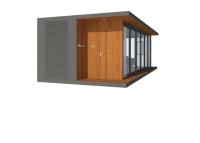 China Gray Prefab House Prefabricated With One Bedroom Prefab Homes for sale