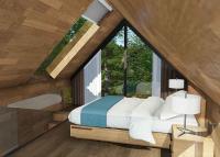 China Brown Light Wood 1 Bedroom Prefab Home / Large Prefab Homes For Tourism Development for sale