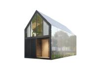 China Steel Structure Prefab Loft Homes Wood Color Brown Prefab Villa House for sale