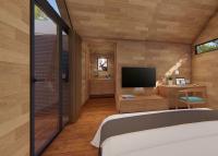 China Wooden Interior Modern Prefab Houses 24 Square Meter One Bedroom Modular Home for sale