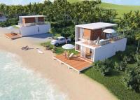 China Luxury Upmarket 2 Bedroom Prefab Homes , White Luxury Prefab Homes With Balcony for sale