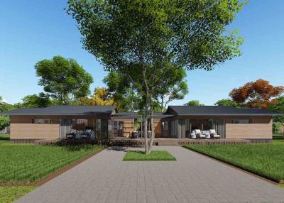 China Delicate Sandwich Panel House Prefabricated With Wooden House Villa for sale