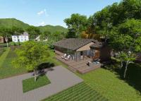 China Graceful Modular Prefabricated Log Cabins , Comfortable Prefab Wooden Homes for sale