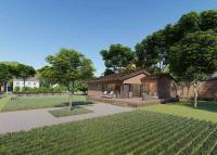 China Deluxe Wood Luxury Prefab House Duplex Aluminium House Kit With Garden for sale