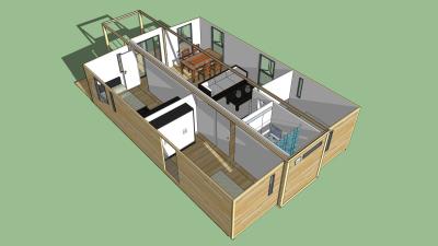China Low Energy Consumption Container House Prefab Houses With Mobile Home Containers for sale