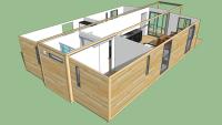China Hard Hard Flat Pack Container House , Steel Structure Low Cost Prefabricated Homes for sale