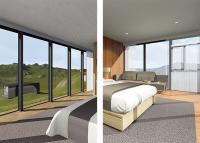 China Gray  Taupe Prefab Duplex House With Modern Prefab Homes Suitable For Resort for sale