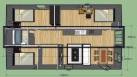 China Transportable Expandable Container Homes , 2 Bedroom Prefab House With Kitchen for sale