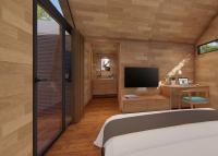 China Smart Home Vacation Resort Prefab Timber House Wood Interior Finishing for sale