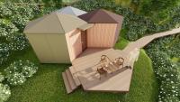 China Luxury Honeycomb PREFab House For Resort, Restaurant for sale