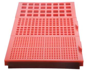 China 300 X 500mm Rubber Screen Mesh Red Black Mining For Mineral Vibrating for sale