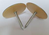 China Galvanized Steel Cup Head Duct Liner Nails With Insulated Paper To Fasten Foil Faced Insulation for sale