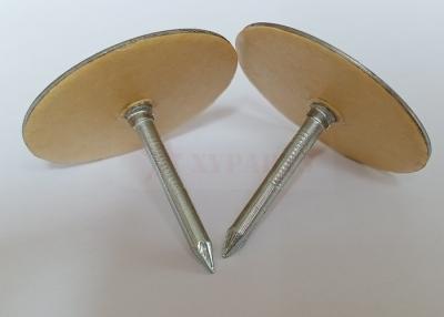 China Galvanized Steel Cup Head Duct Liner Nails With Insulated Paper To Fasten Foil Faced Insulation for sale