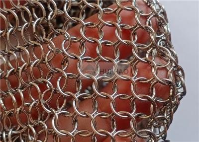 China 0.8x7mm Stainless Steel 316 Welded Type Chain Mail Wire Mesh for Room Divider Curtains for sale