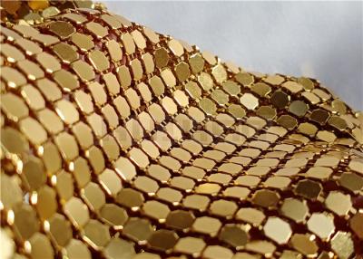 China Anodized Aluminium Sequin Metal Mesh Fabric Used As Room Curtains for sale