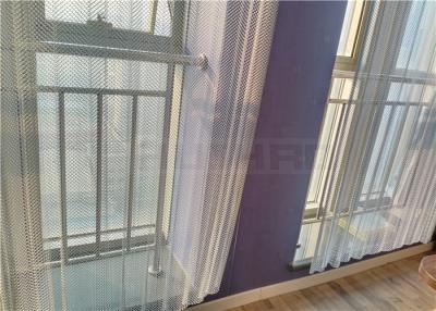 China 6x6mm Anodized Aluminium Flexible Metal Mesh Curtain Used For Exterior Decoration for sale