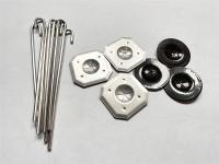 China Aluminum Solar Panel Clips  & J Type Hooks For Pigeon Guard Mesh for sale
