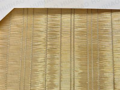 China Luxury Decorative Acrylic Glass Laminated Wire Fabric Brass Wire for sale