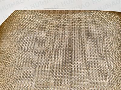 China Copper Flexible Woven Metal Fabric Laminated Glass 0.5mm for sale