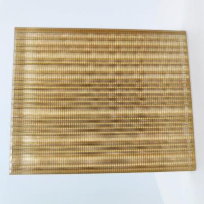 China PVB Luxury Metal Mesh Laminated Glass Space Partition for sale