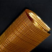 China Art Laminated Glass Interlayer Bronze Woven Mesh Pattern Designer for sale