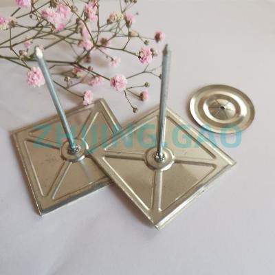 China Rock Wool 50mm Tape Base Self Stick Pins Fixing Aluminum for sale
