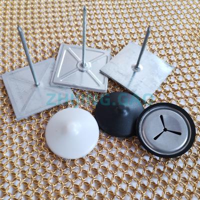 China Self Adhesive Type Rock Wool Pins With 50 Mm Tape Base for sale