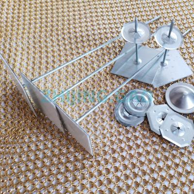 China 35 Mm Baseplate Self Adhesive Insulation Fixing Pins In Galvanized Steel for sale