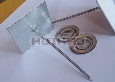 China Galvanized Steel Self Adhesive Insulation Hangers 12 Gauge For Rockwool Insulation Attachment for sale