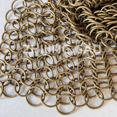 China Anodized Interior Design Metal Mesh Curtain Stainless Steel Rings for sale