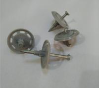 China 35mm Grey Color Plastic Insulation Washers With Drive Metal Nails for sale