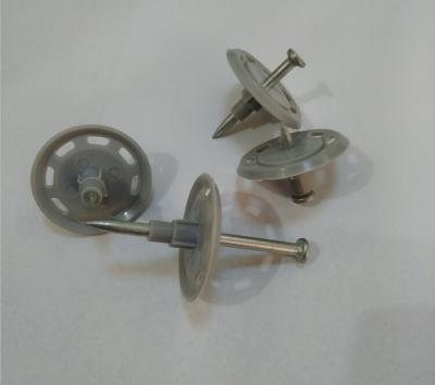 China 35mm Grey Color Plastic Insulation Washers With Drive Metal Nails for sale
