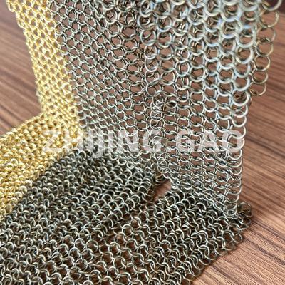 China Architectural Metal Round Ring Mesh Curtain Ss Electroplating for sale