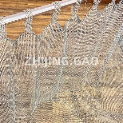 China Chainmail Rings Tab Top Wire Mesh Curtains Stainless Steel for sale