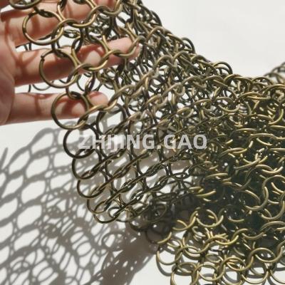 China 20mm Rings Bronze Color Chainmail Mesh for sale