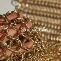 China 15 Mm Gold Color Architectural Chainmail Mesh for sale