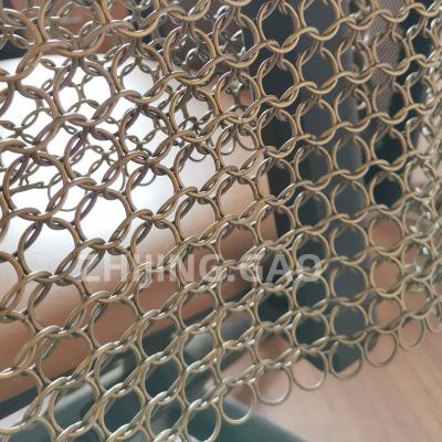 China Bronze Color Metal Alphamesh Ring Mesh 18 Mm for sale