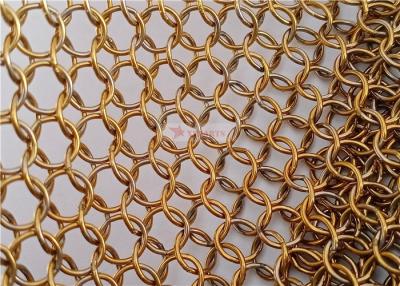 China 0.8x7mm Stainless Steel Ring Mesh For Night Closures Of Shopping Center for sale