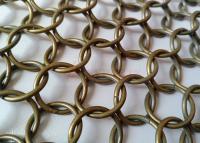 China Bronze Color Metal Ring Mesh 1.5x15mm As Space Partitions For Shopping Mall for sale