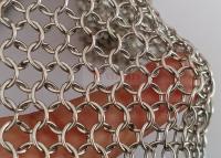China Silver Color Metal Ring Mesh Stainless Steel For Decoration Of Buildings Facade for sale