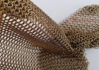 China Brass Color Chainmail Mesh Curtain with 0.53mm Wire and 3.81mm Ring Diameter for Interior Decoration for sale